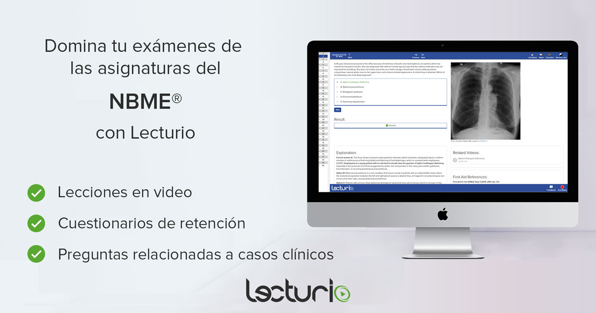 Estudia para los exámenes de las asignaturas del NBME® | Lecturio.com